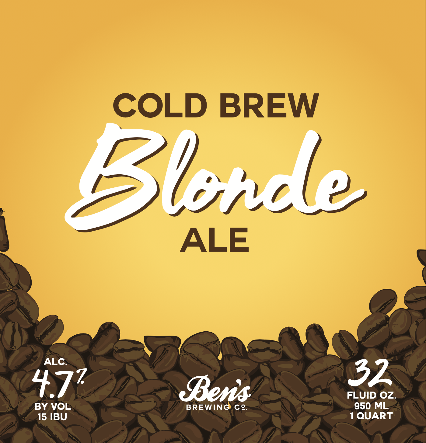 Cold Brew Blonde 32oz Crowler | Ben's Brewing Co.